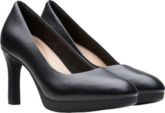 Clarks Womens Ambyr2 Braley Pump, Schwarzes Leder, 35.5 EU
