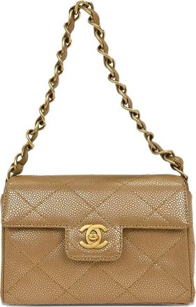 Chanel 2000 gesteppte Caviar Handtasche - Nude