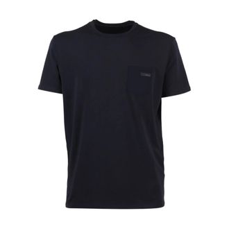 Roberto Ricci Design Rrd, Homme, Tops, Bleu, Taille: 2XL T-shirt &agrave; col rond en coton stretch avec logo
