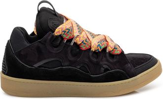 Lanvin Homme, Chaussures, Noir, Taille: 43 EU Curb Leather Baskets