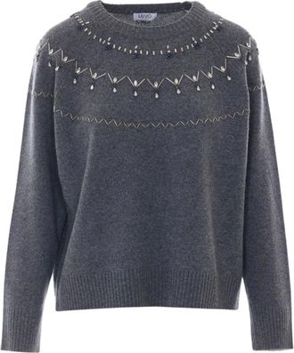 Liu Jo Damen, Strickwaren, Grau, MGr&ouml;&szlig;e