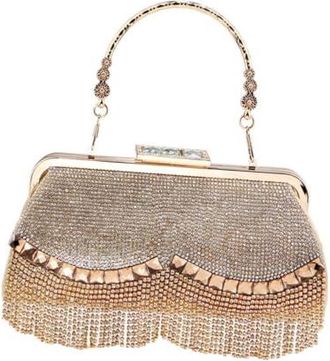 Valiclud Pochette Sac Soirée Luxe pour Femme Clutch Banquet Élégant avec Fermeture Sécurisée Sac Main Doré pour Fête et Événement