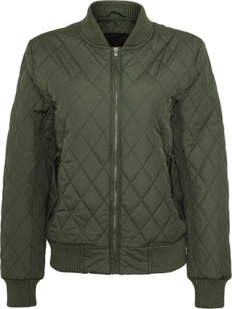 Urban Classics Damen Diamond Quilt Nylon Jacket Jacke, Olive, XS