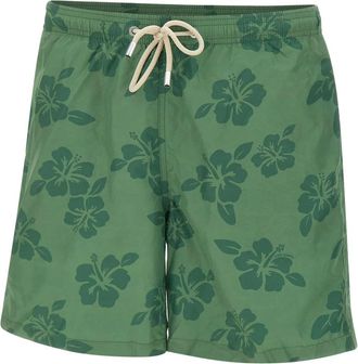 MC2 Saint Barth Homme, Maillots de bain, Vert, Taille: L Lighting Tiki Hibiscus Swim Shorts