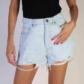 John Richmond Abgewetzte Denim-Shorts mit ausgefranstem Saum