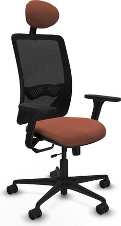 Piqueras y Crespo Schreibtischstuhl mit Rollen Zulema mit 3D-Armen, h&ouml;henverstellbarer Lendenwirbelst&uuml;tze und festem Kopfteil, ausgestattet mit Syncro/Traslack und Schn