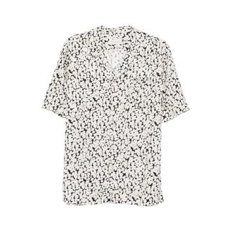 Dries Van Noten Homme, Chemises, Noir, Taille: XL Chemise en coton &agrave; manches courtes