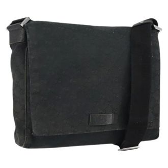 Gucci Sac bandouli&egrave;re en toile Pre-owned - Femme - Pre-owned - Noir - Taille: ONE Size