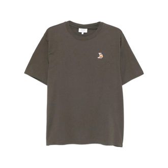 Maison Kitsun&eacute; Dreaming Fox Comfort T-Shirt - - Tops - Herren - Grau - XL