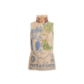 Moschino Femme, Tops, Multicolore, Taille: 44 FR Haut en lin et paille