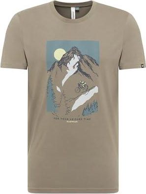 Ragwear T-shirt d&eacute;t&eacute; SEVY avec imprim&eacute; Downhiller original, Vert olive, M