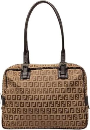 Fendi Sac bandouli&egrave;re Pre-owned en toile - Femme - Pre-owned - Brun - Taille: ONE Size
