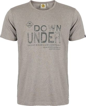 Roadsign Herren T-Shirt mit sportivem Charakter & melierter Optik f&uuml;r entspannte Herbsttage braun, 2XL