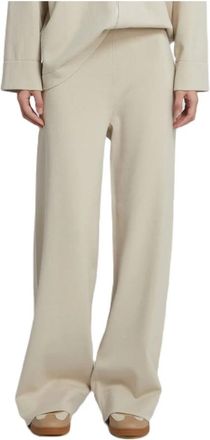 Max Mara Femme, Pantalons, Beige, Taille: 42 FR Pantalon Tricot&eacute; avec Double Ourlet