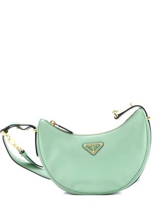 Prada Arque Half Moon Leather Small hobo bag - Vert
