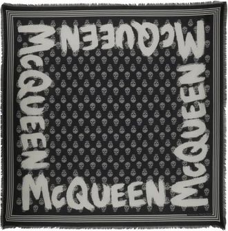 Alexander McQueen Alexander McQueen Tücher & Schals - Graffiti Biker Scarf - Gr. unisize - in Schwarz - für Damen