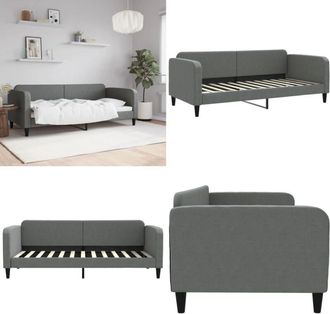 vidaXL Tagesbett Dunkelgrau 90x200 cm Stoff - Sofa - Schlafsofa - Gästebett - Doppelbett - Bettsystem - Home & Living