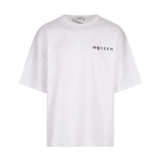 Alexander McQueen Wei&szlig;e Oversized T-Shirts und Polos - - Tops - Herren - Wei&szlig; - M