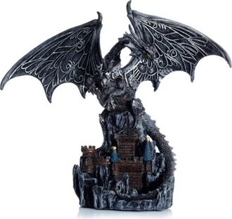 Puckator Figurine Dragon Dark Legends Wings of Magic-Gardien du Château d´Argent Dekorative Figuren, Mehrfarbig, einzigartig