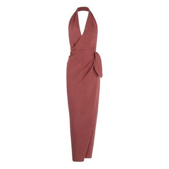 Cortana Mona- Leinen- und Seidenkleid - - Dresses - Damen - Rot - L