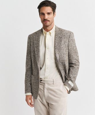 GANT Herren Kariertes Stricksakko (58) SEED MELANGE