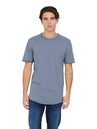 Only & Sons Herren Rundhals T-Shirt ONSBENNE LONGY - Regular Fit XS S M L XL XXL, Größe:L, Farbe:Flint Stone 22017822