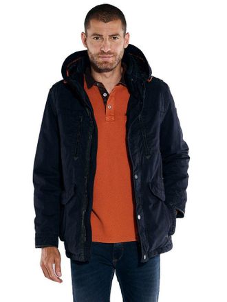 Engbers Langjacke Herren Jacke mit abnehmbarer Kapuze, Saphirblau