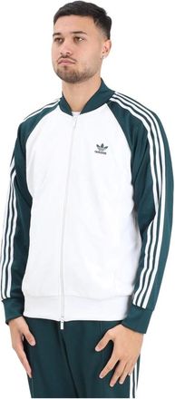 adidas Homme, Sweatshirts et sweats &agrave; capuche, Blanc, Taille: XS Veste de surv&ecirc;tement Adicolor Classics SST