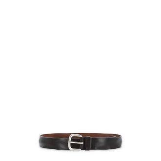 Orciani Homme, Accessoires, Brun, Taille: 100 CM Ceinture en cuir marron avec boucle en m&eacute;tal