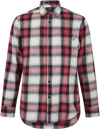 Replay Hemdjacke f&uuml;r Herren, Lang&auml;rmlig (Rot)