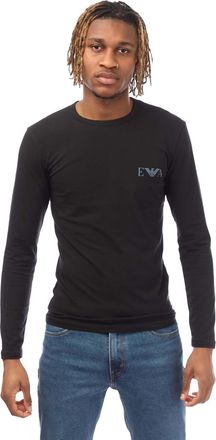 Emporio Armani T-Shirt f&uuml;r Herren Lang&auml;rmlig (Schwarz)