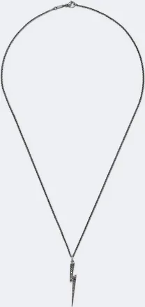 Ileana Makri Halskette Thunder aus 18kt Wei&szlig;gold mit Diamanten