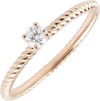 Edenly Solitär Ring Goldenes Seil - Roségold