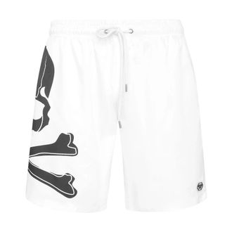 Philipp Plein Skull & Bones Badeshorts - - Swimwear - Herren - Wei&szlig; - S