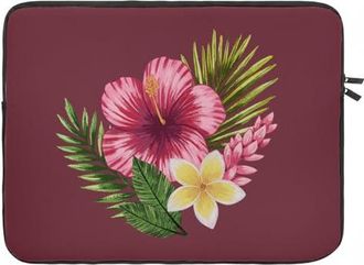 Fabulous Housse Ordinateur Portable N&eacute;opr&egrave;ne - Flore Hawaii Fleurs Tropical Exotique Jungle Mer Surf - Pochette de Protection &Eacute;paisse et Anti-Chocs Pour PC et 