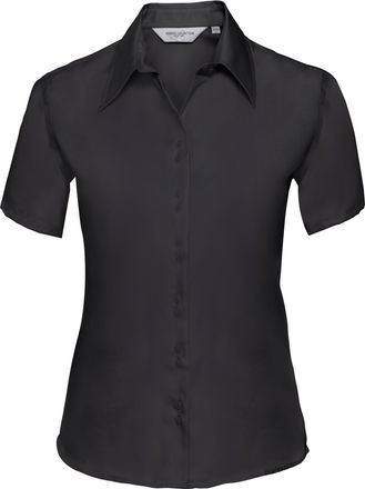 Russell Athletic Russell Collection Bluse, Kurzarm, b&uuml;gelfrei (Schwarz)