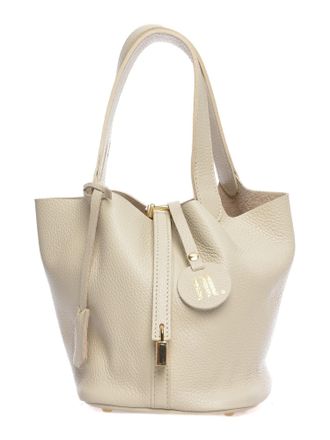 Anna Luchini Beige Rindsledertasche