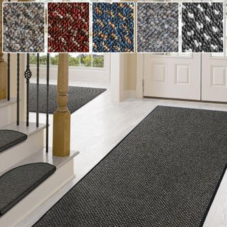 Casa Pura Teppich L&auml;ufer in zahlreichen Gr&ouml;&szlig;en | Anthrazit, gepunktet | Qualit&auml;tsprodukt aus Deutschland | Teppichl&auml;ufer mit GUT Siegel | K&uuml;chenl&auml;ufer, Flurl&auml;uf