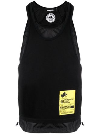Dsquared2 Tr&auml;gershirt im Layering-Look - Schwarz
