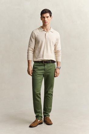 GANT Herren Sport Chinohose (42/34) DRY HERB Gr&uuml;n