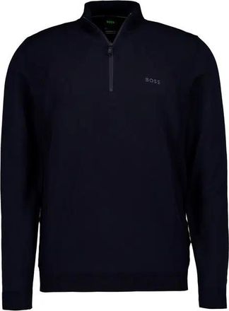 HUGO BOSS Herren Pullover blau unifarben
