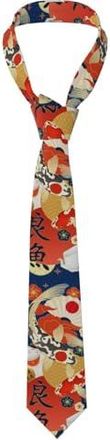 Generic Cravate DAffaires Poissons Japonais Chat Porte-Bonheur Confortable Necktie &Eacute;l&eacute;gant Cravate Pour Homme Pour &Eacute;v&eacute;nements Affaires Mariage