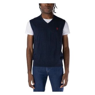 U.S.Polo Association V-Ausschnitt Pullover - - Knitwear - Herren - Blau - XL