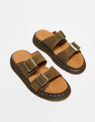 Dr. Martens Dr. Martens - Josef - Claquettes unisexes - Olive foncé-Vert