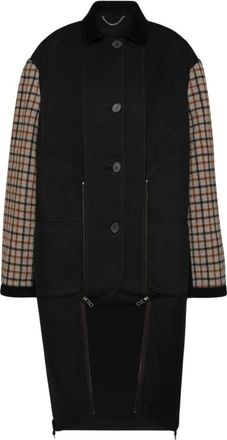 Maison Margiela Femme, Manteaux, Noir, Taille: 36 FR Heavy Cotton Double Coat