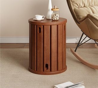 Generic Stapelbare Hocker (4er-Set), robuste und langlebige runde Stapelhocker f&uuml;r platzsparende Aufbewahrung, multifunktionale Massivholzst&uuml;hle f&uuml;r K&uuml;che, Sc