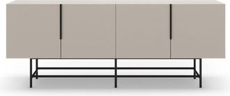 DRAWER Drawer - Buffet 4 portes en bois et m&eacute;tal L200cm - Beige - Vintara