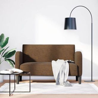 vidaXL Zweisitzer-Sofa Braun 110 cm Kunstleder vidaXL