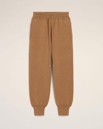 Ami Ami Paris - Jogging marron en laine Camel - Taille : XXL - Unisex