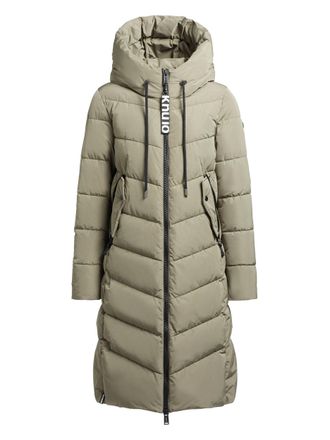 Khujo Mikia2 Damen Wintermantel Steppmantel Winterjacke Mantel (DE/NL/SE/PL, Alphanumerisch, S, Regular, Regular, MAT-GREEN)